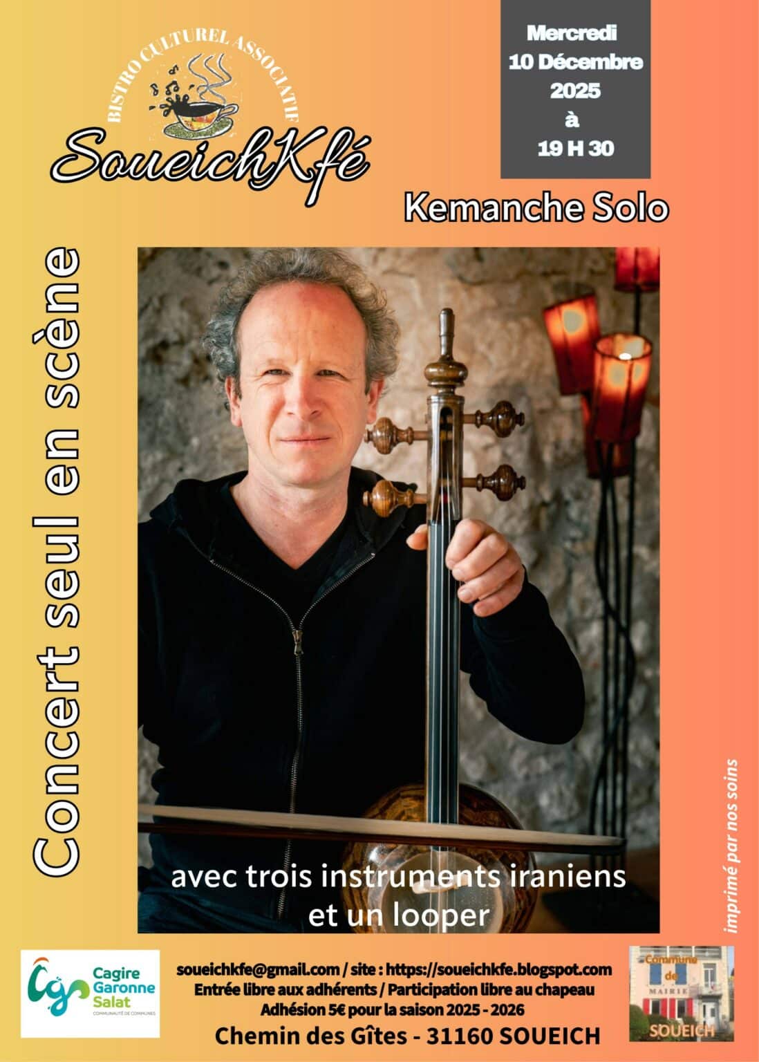 Concert de vielle Kemanché au SoueichKfé - Petite République.com